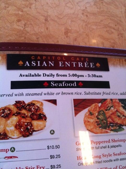 Menu at Capitol Casino pub & bar, Sacramento
