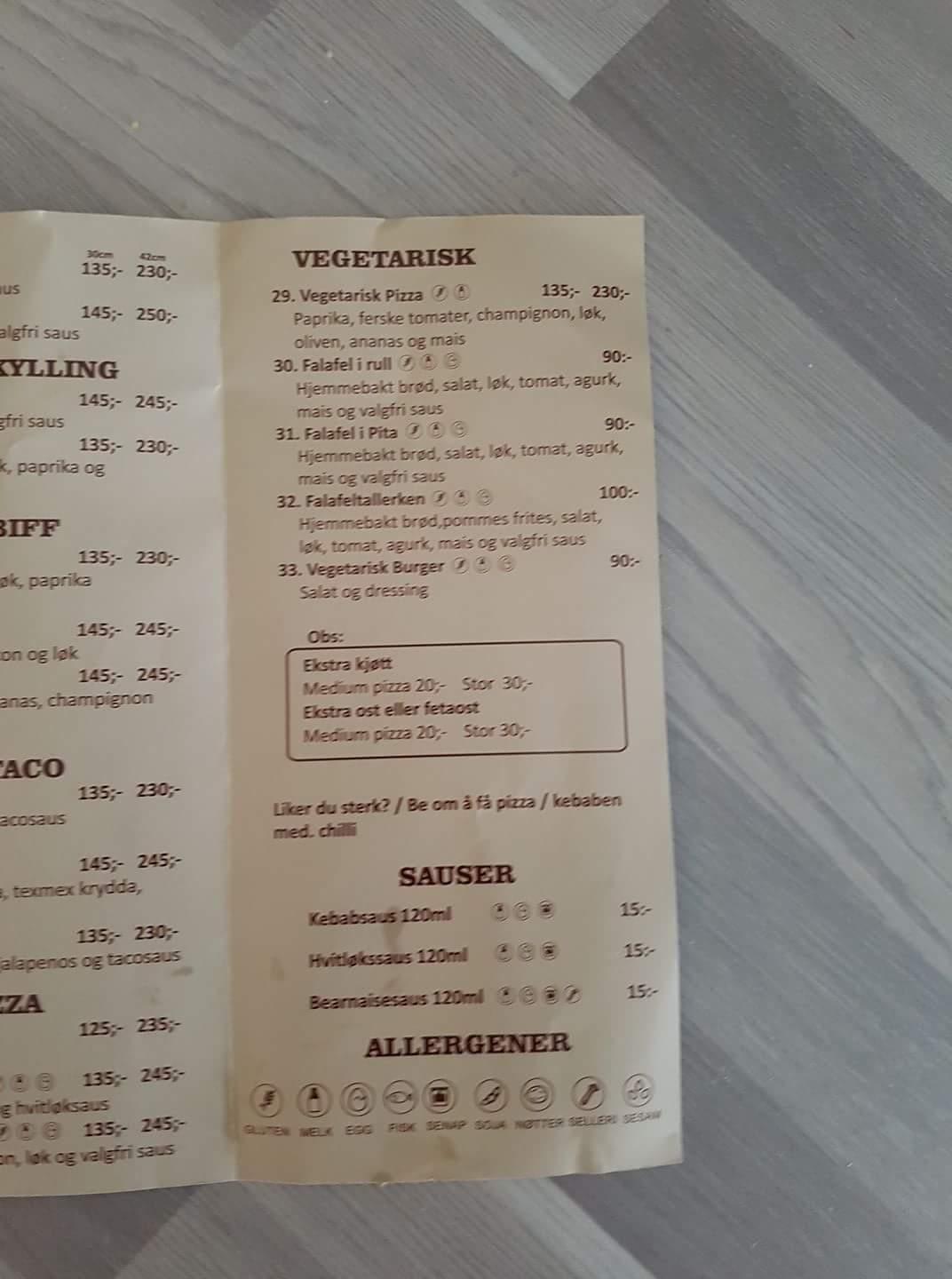 Menu at Yummy Time Ålgård AS restaurant, Ålgård
