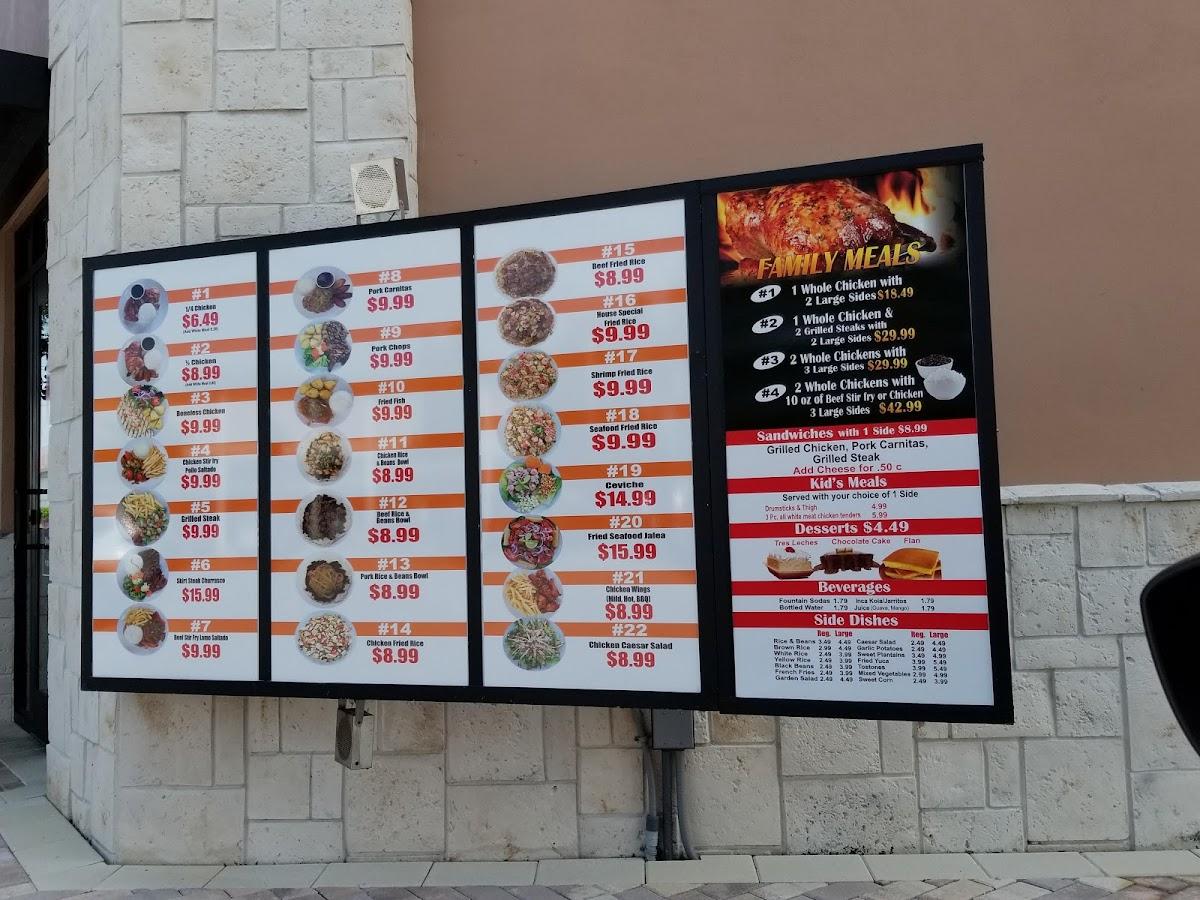 Menu at La Brasa restaurant, Boynton Beach