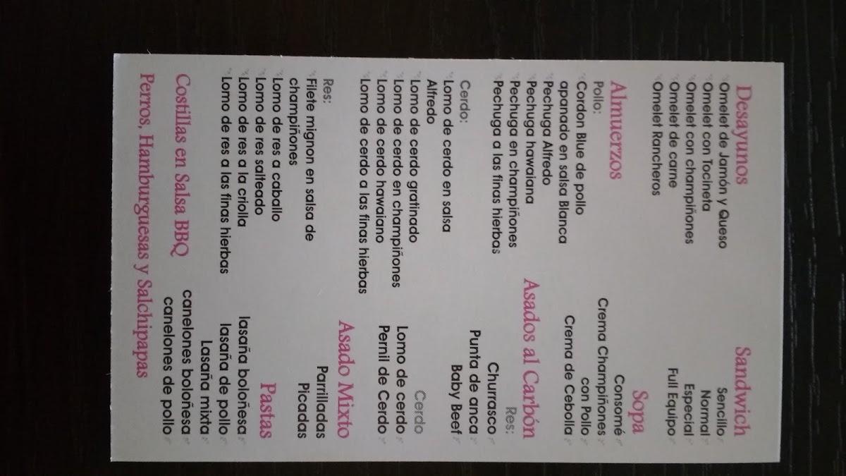 Menu at Restaurante Mantu "infinita delicia", Palmira