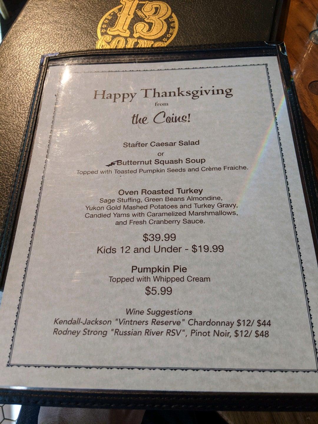 Carta del pub y bar 13 Coins Seattle, Seattle, 255 S King St