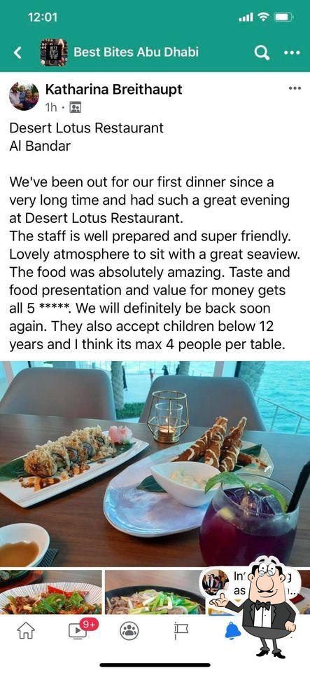 Desert Lotus Restaurant, Abu Dhabi - Restaurant menu, prices and reviews