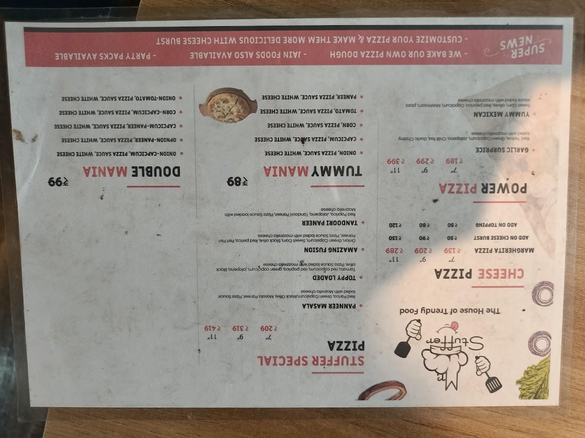 Menu at Mr.Stuffer, Kosamba