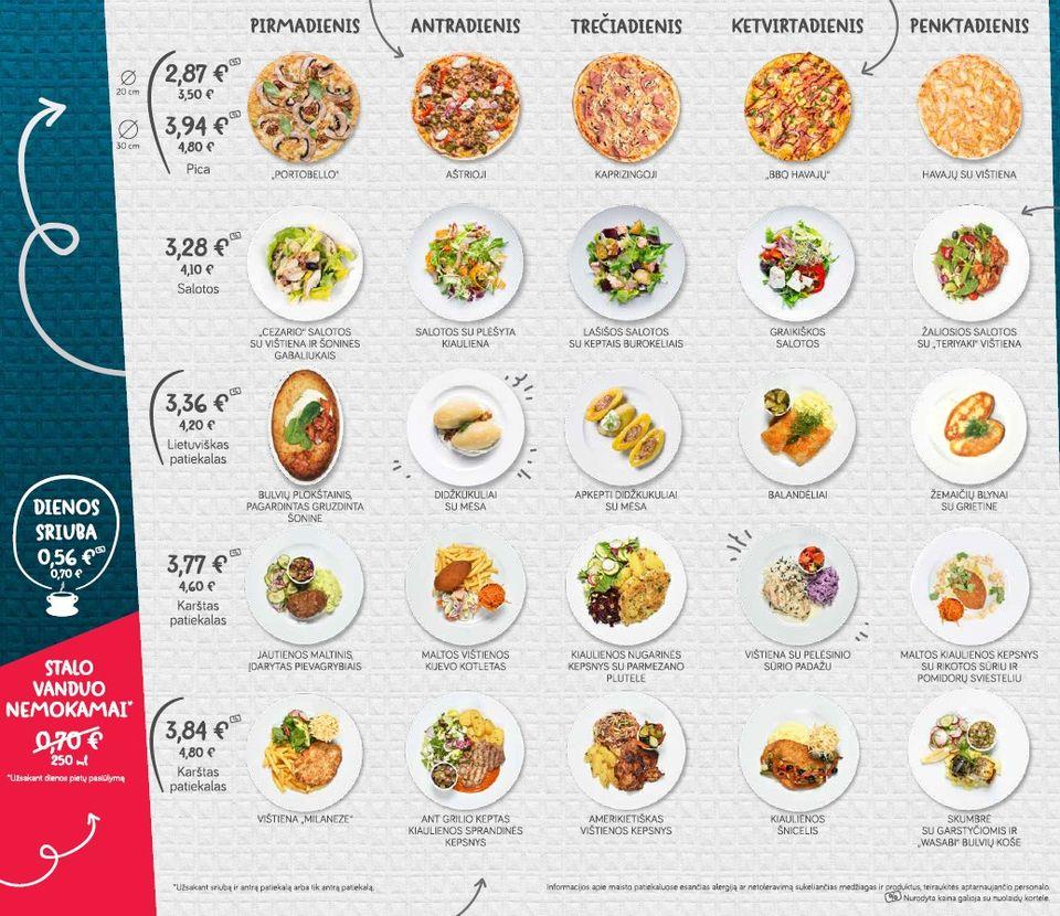 Menu at Charlie Pica Kėdainiai restaurant, Kėdainiai