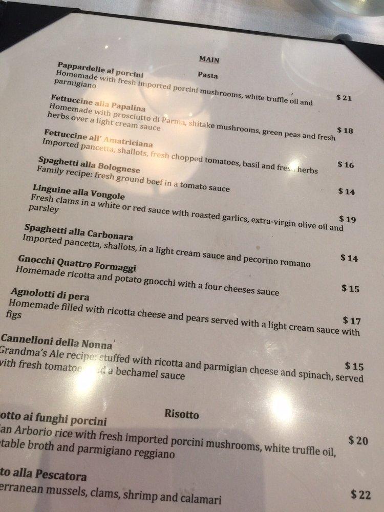 Menu at Fratellino Ristorante restaurant, Coral Gables