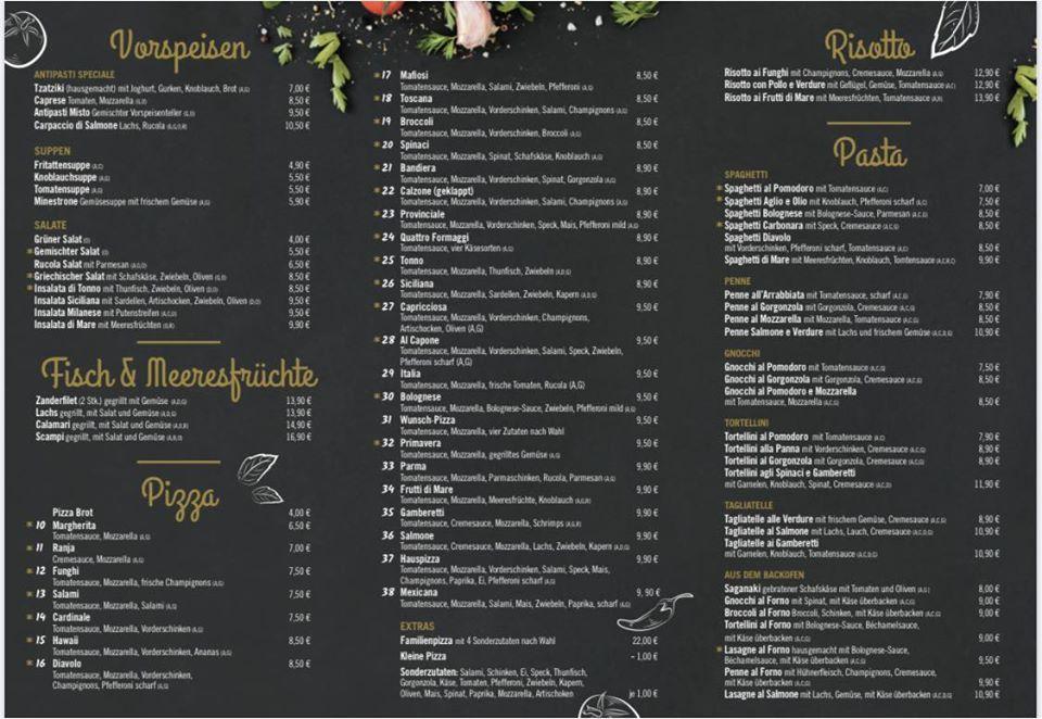 Menu at Restaurant Pizzeria Palazzo, Bürmoos
