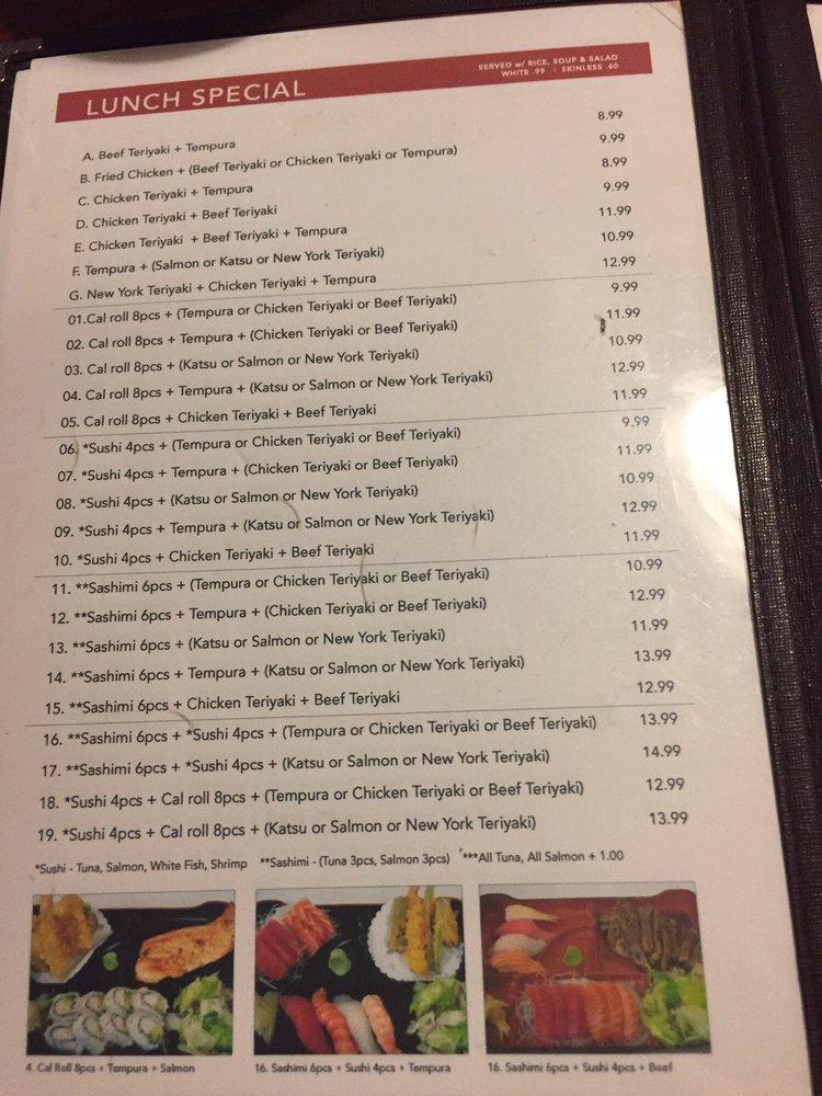 Menu at Tokyo Lobby Restaurant, Hacienda Heights