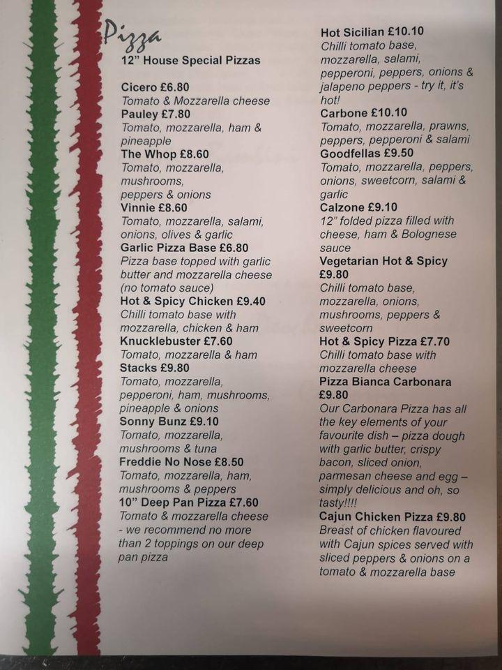 Menu at Goodfellas Restaurant Pizzeria, Belfast, 11 Kennedy Way