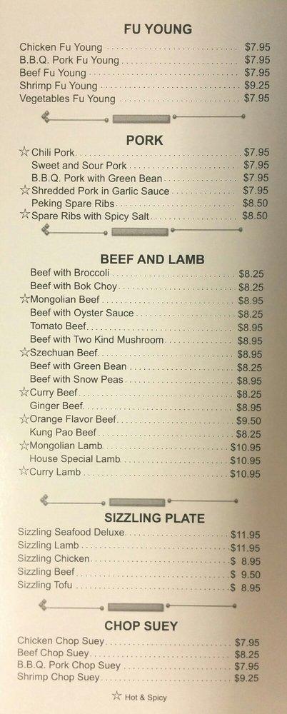 Menu at Ming Sing | Chinese Restaurant, Lodi