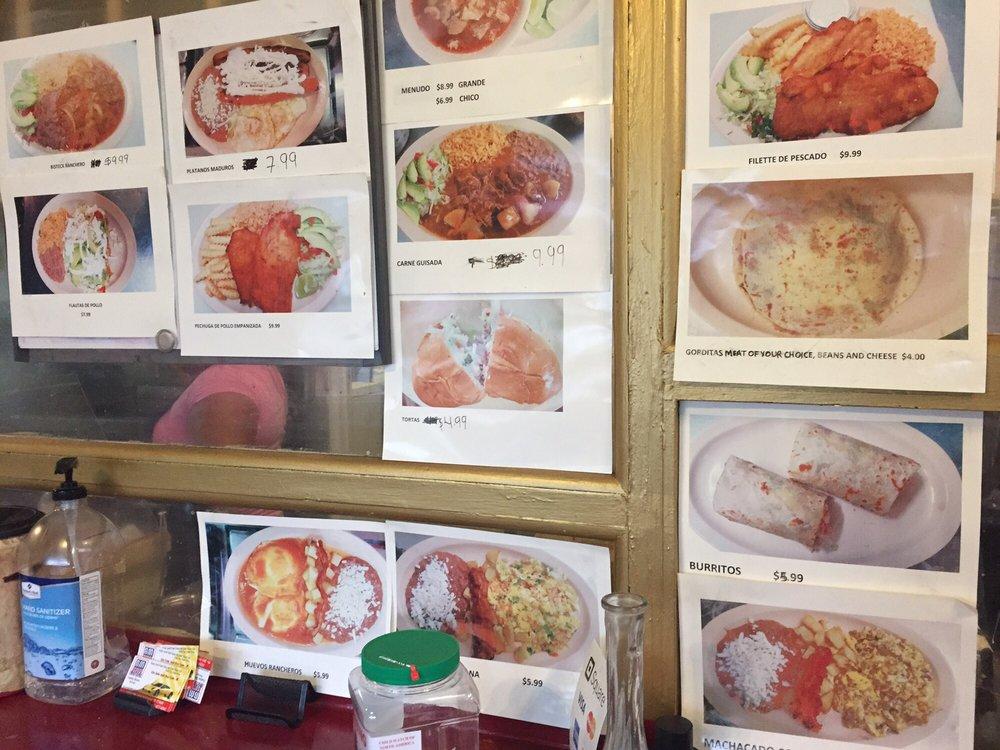 Menu at Taqueria Chabelita restaurant, Houston, Navigation Blvd