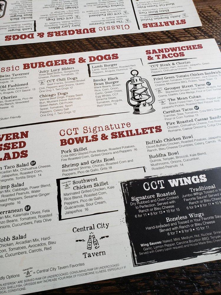 Menu at Central City Tavern pub & bar, Alpharetta