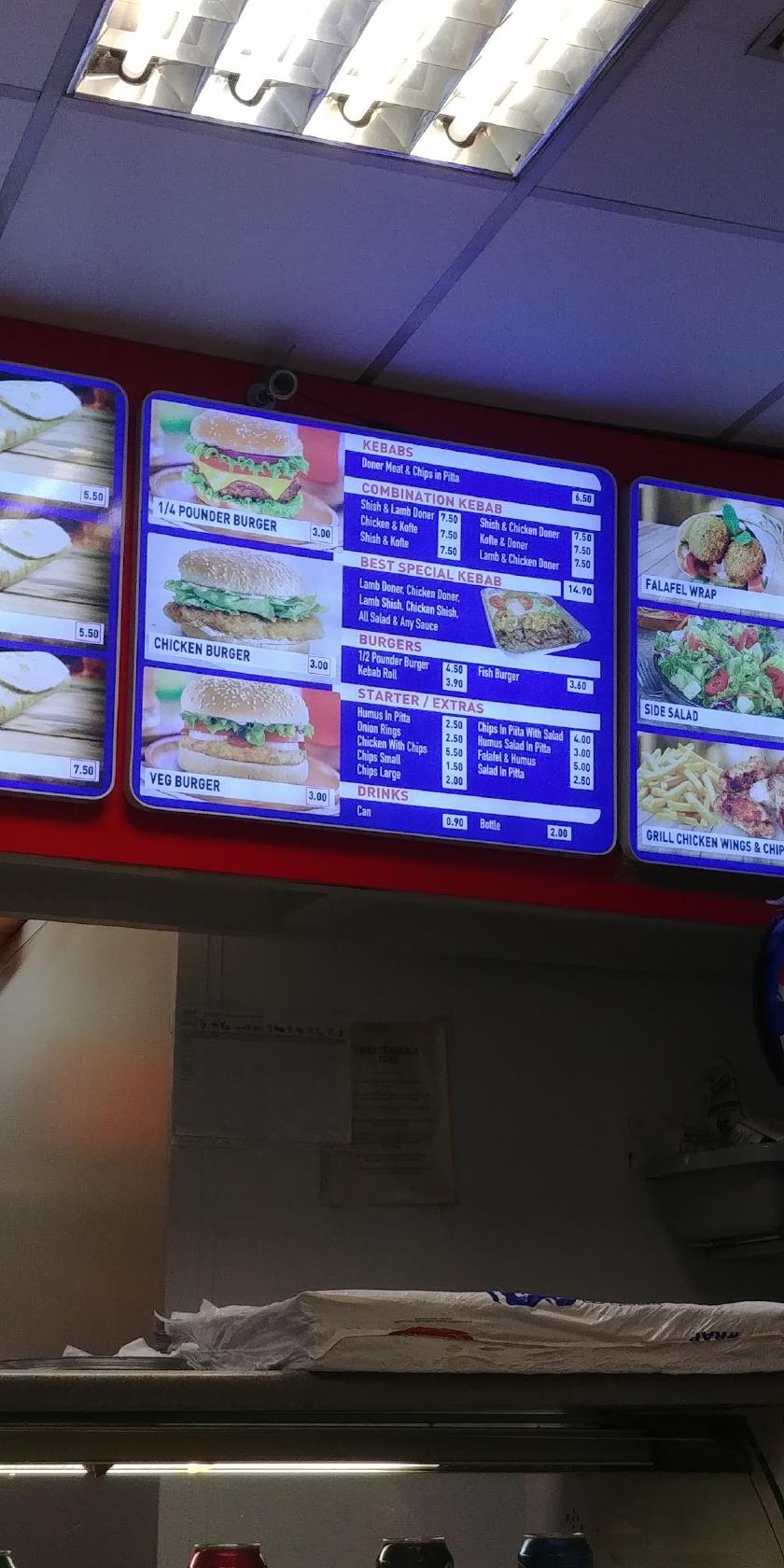 Menu at Global Kebab House restaurant, London, 10 Watford Way