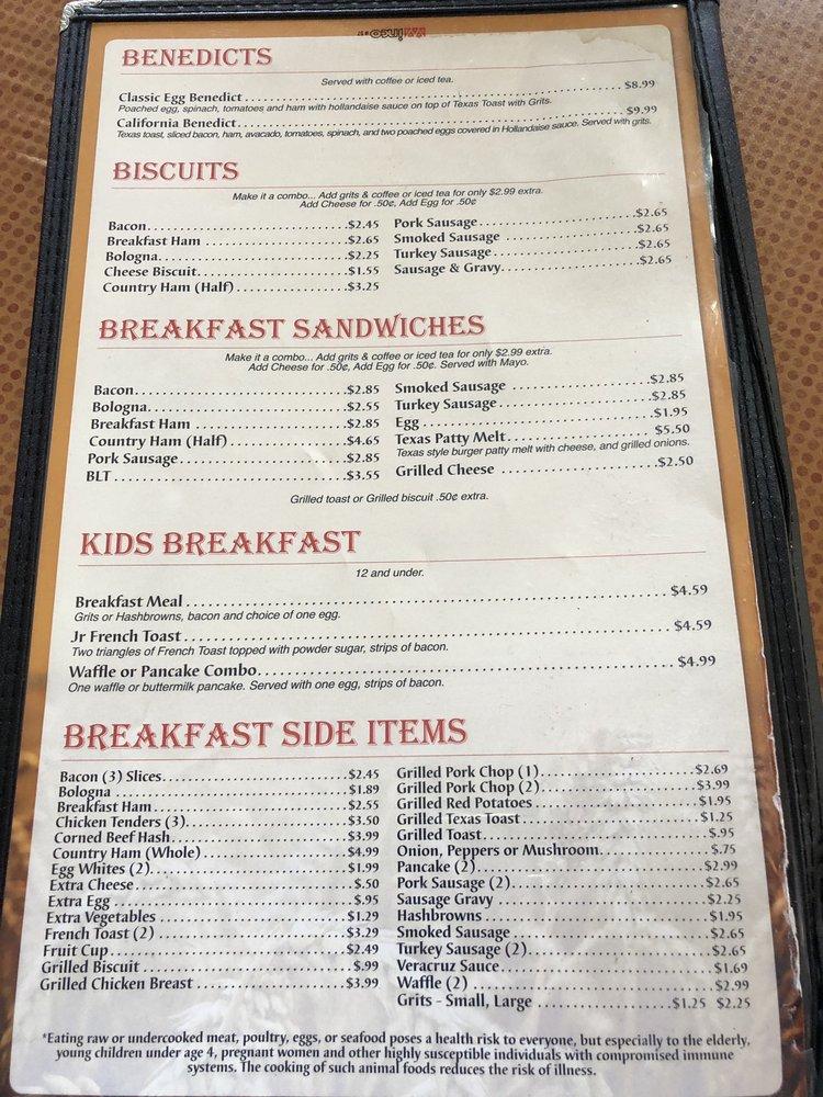 Menu at Long Grain Cafe, Florence