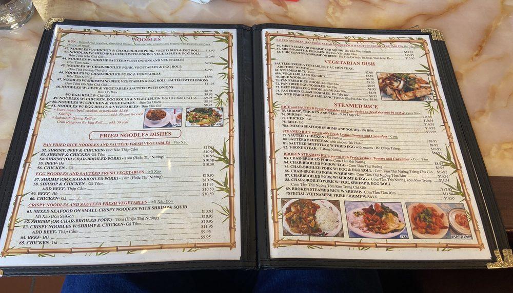 Menu at Saigon Oriental Restaurant, Wichita, N Broadway St