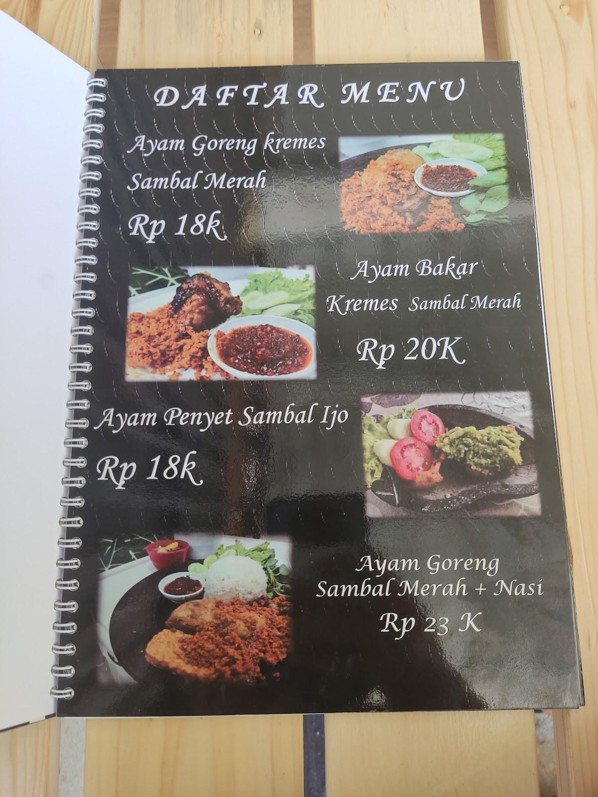 Carta del restaurante Nasi Bakul Sunda, Tangerang del Sur