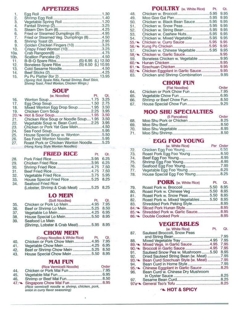 Menu at 28 Chinese Kitchen restaurant, Mount Kisco