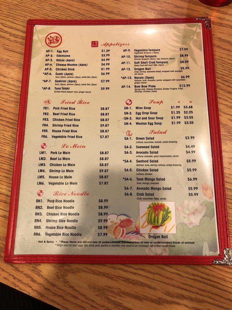 Menu at Family Garden restaurant, Richland