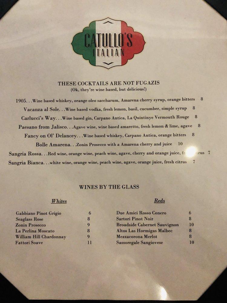 Menu at Catullo’s Italian pub & bar, Jacksonville, -2 San Pablo Rd S