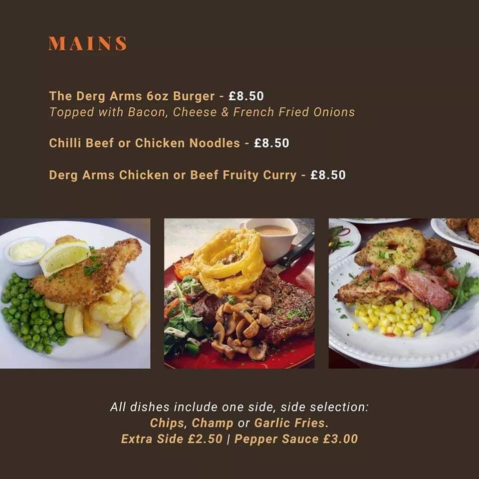Menu at Derg Arms pub & bar, Castlederg