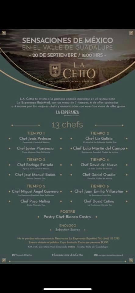 Menu at La Sede Rooftop restaurant, Ciudad López Mateos