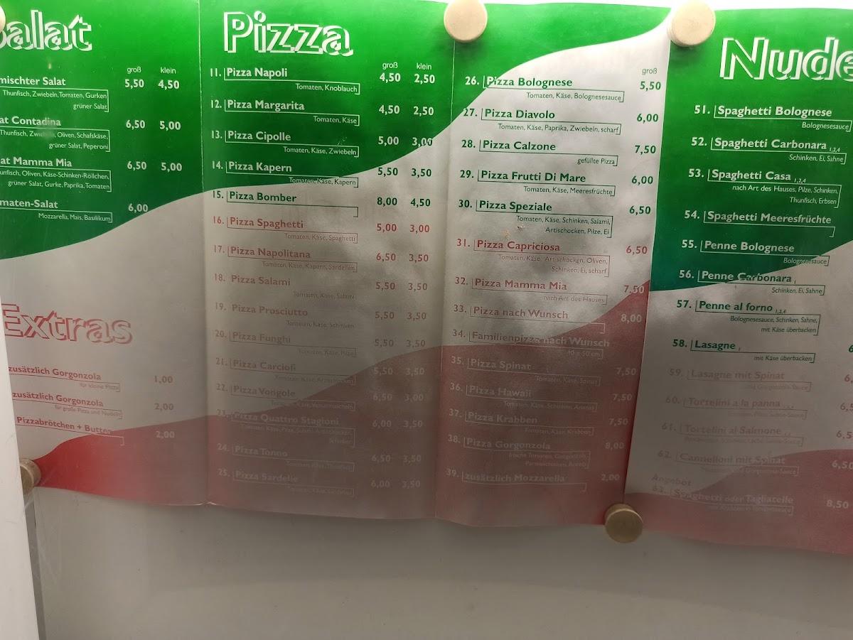 Speisekarte von Pizzeria Mama-Mia, Witten