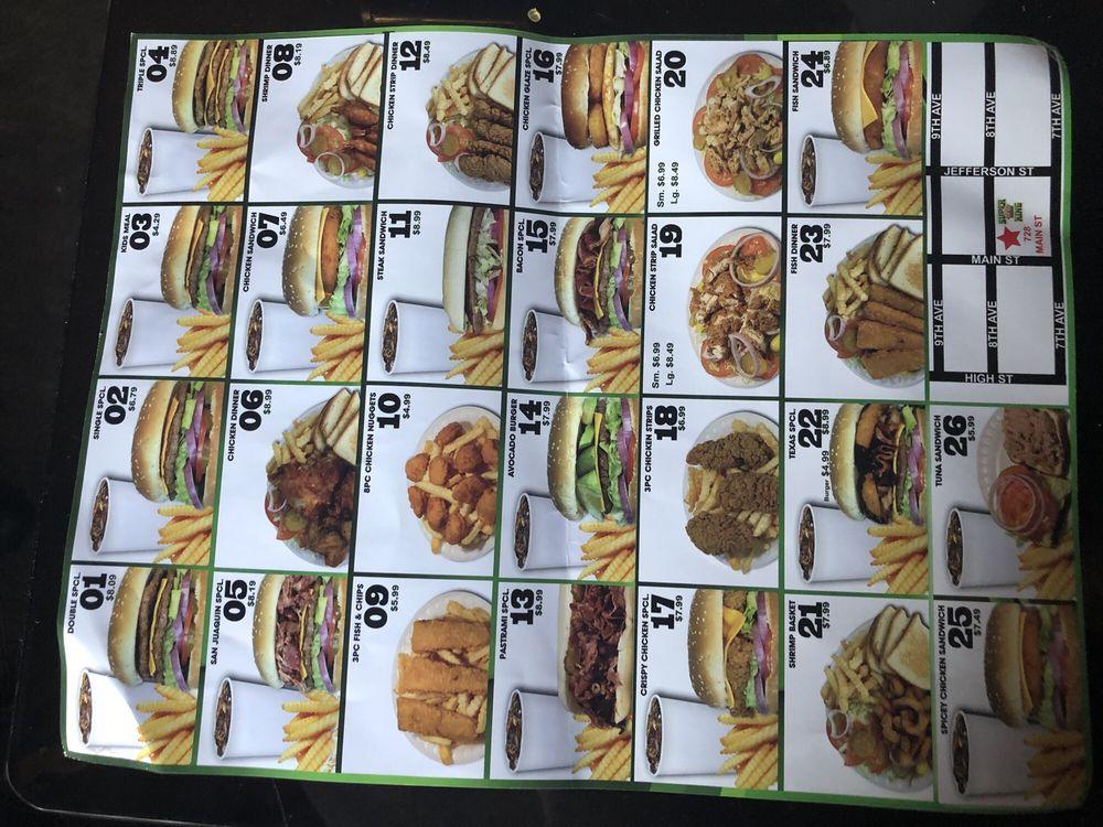 Menu at Superking restaurant, Delano
