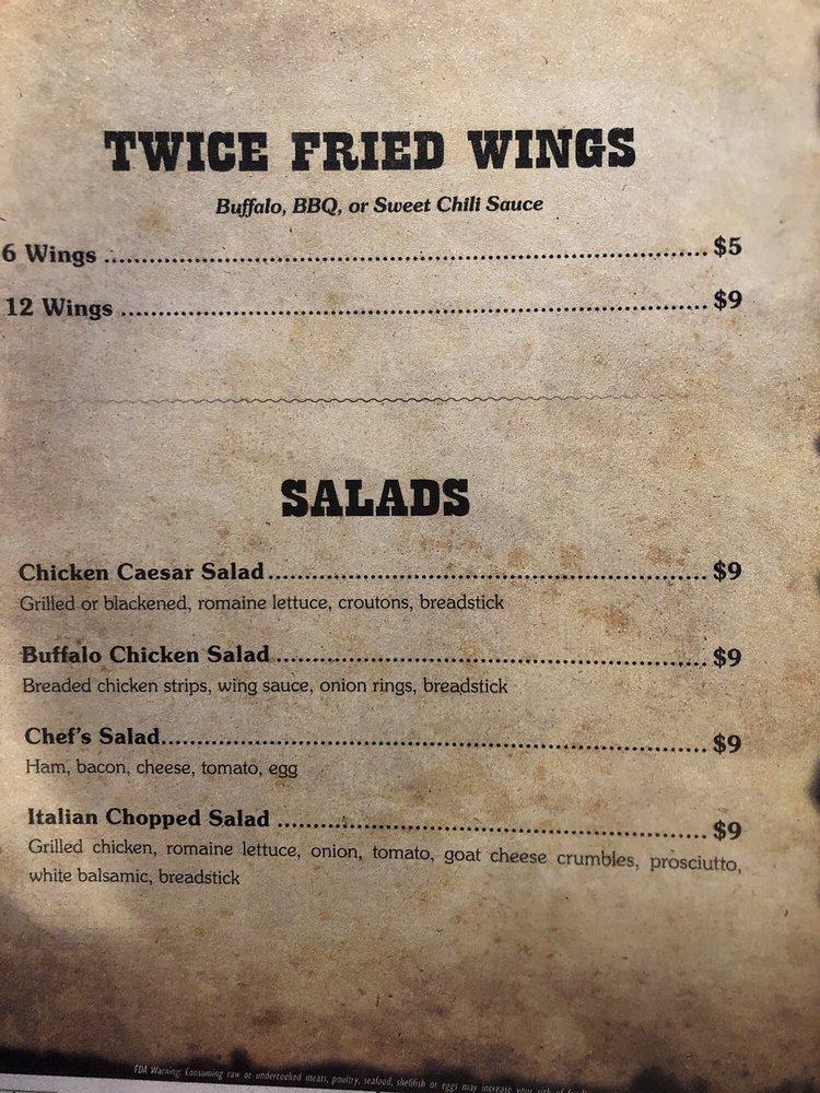 Menu at Osgood Grub Co steakhouse, Osgood