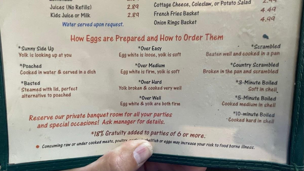 Menu at The Hungry Fox Restaurant & Country Store, Tucson