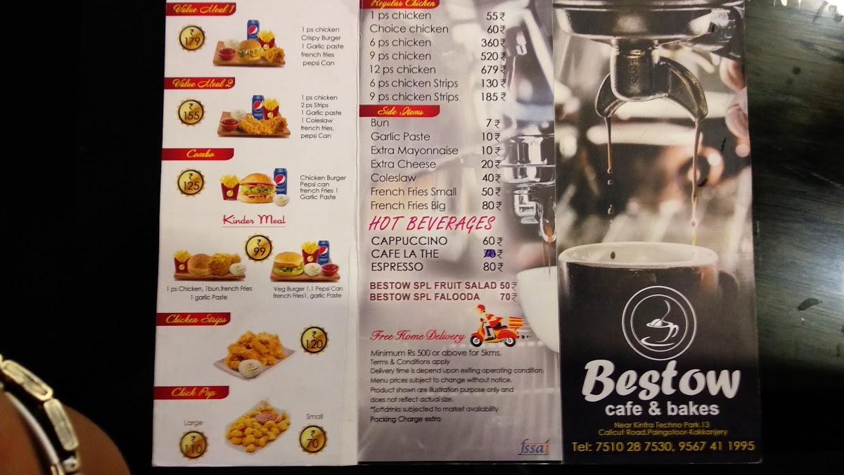 Menu at BESTOW CAFE & RESTAURANT, Thenhipalam