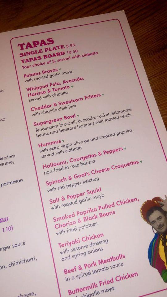 Menu at Bolero Lounge restaurant, Yate