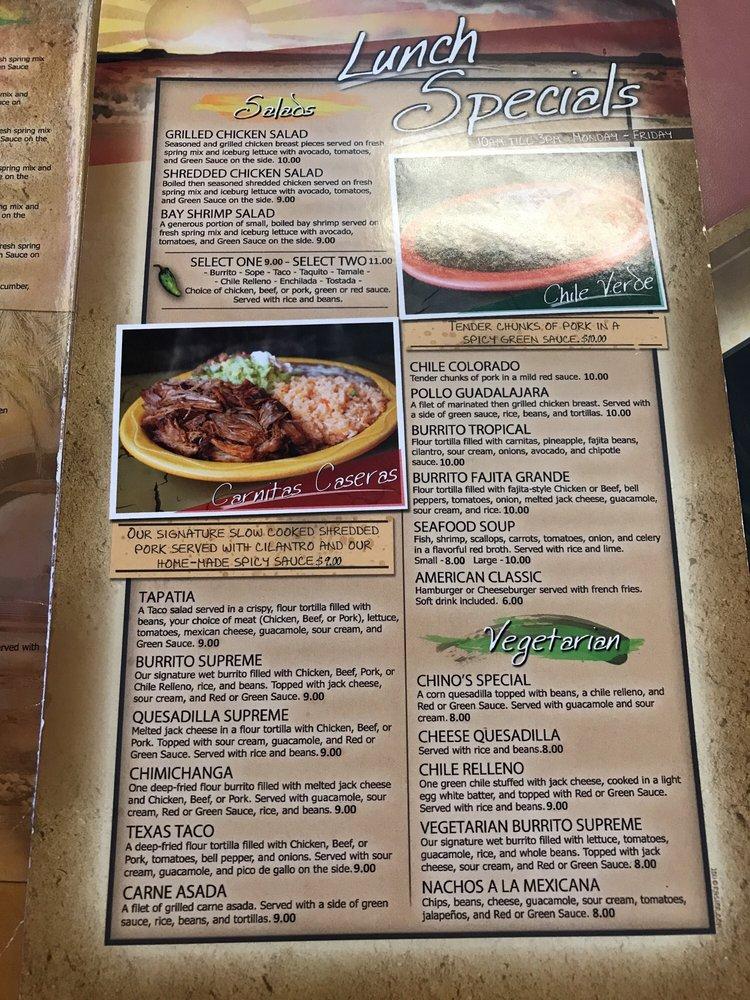Menu at El Rosal restaurant, Modesto, Pelandale Ave #155