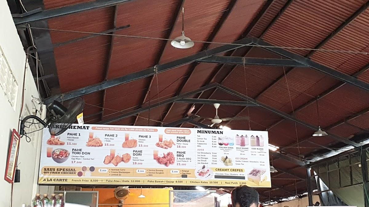 Carta del restaurante OTI Fried Chicken Malangsari, Semarang
