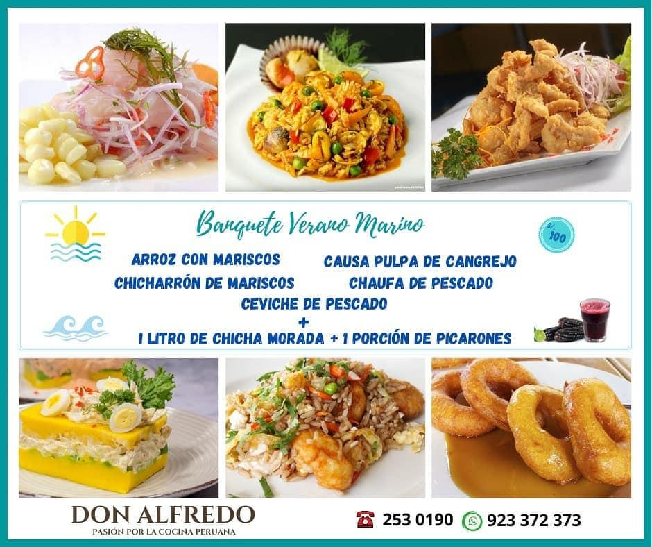 Menu at Restaurante Don Alfredo, La Victoria