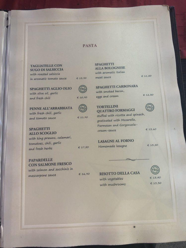 Speisekarte von Trattoria La Stella pizza, Salzburg