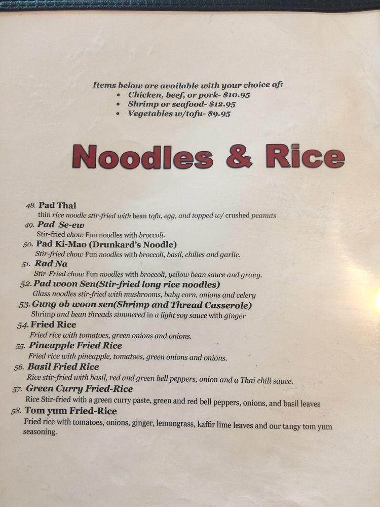 Menu at Thai Lao Restaurant, Kapolei, 563 Farrington Hwy #103