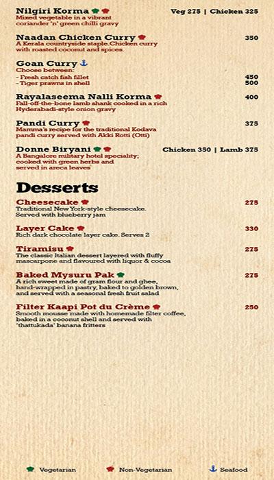 Menu at Toit Pune, Pune