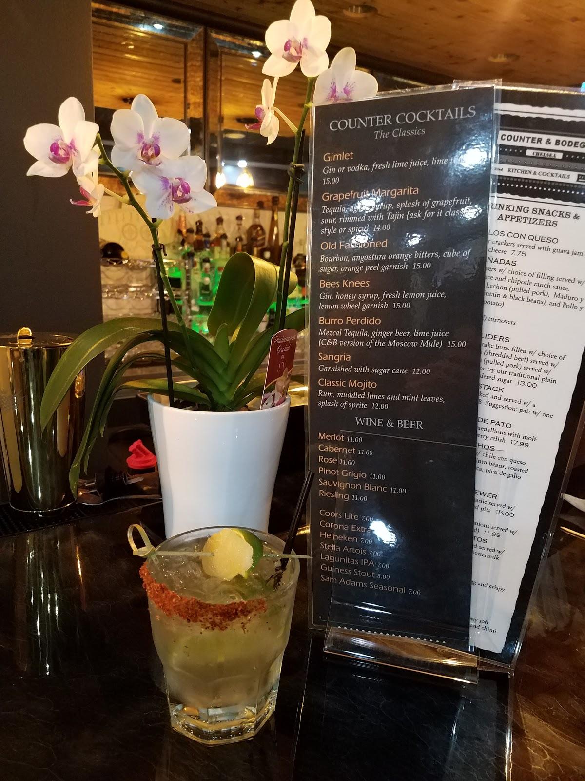 Menu at Counter & Bodega restaurant, New York City