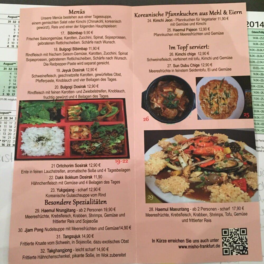 Speisekarte von Misho restaurant, Frankfurt am Main
