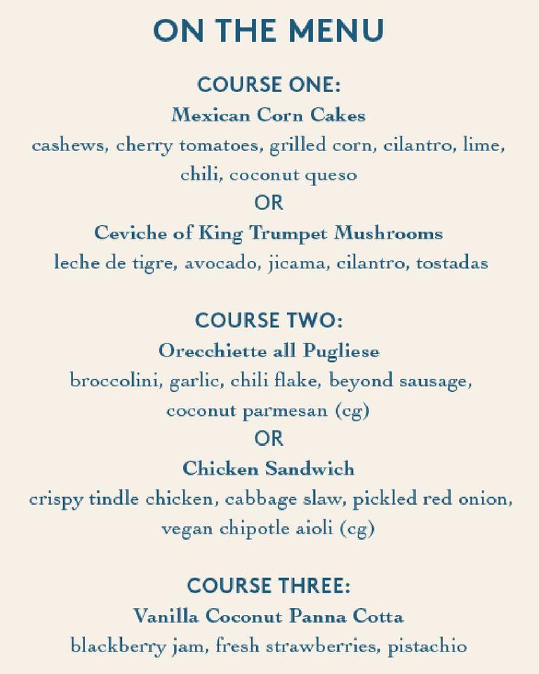 Menu at Wildseed pub & bar, San Francisco