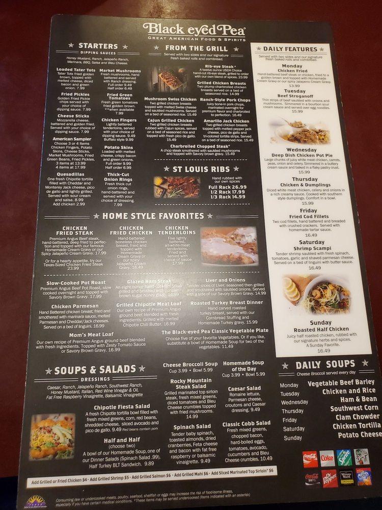 Stunning Black Eyed Peas Menu Images