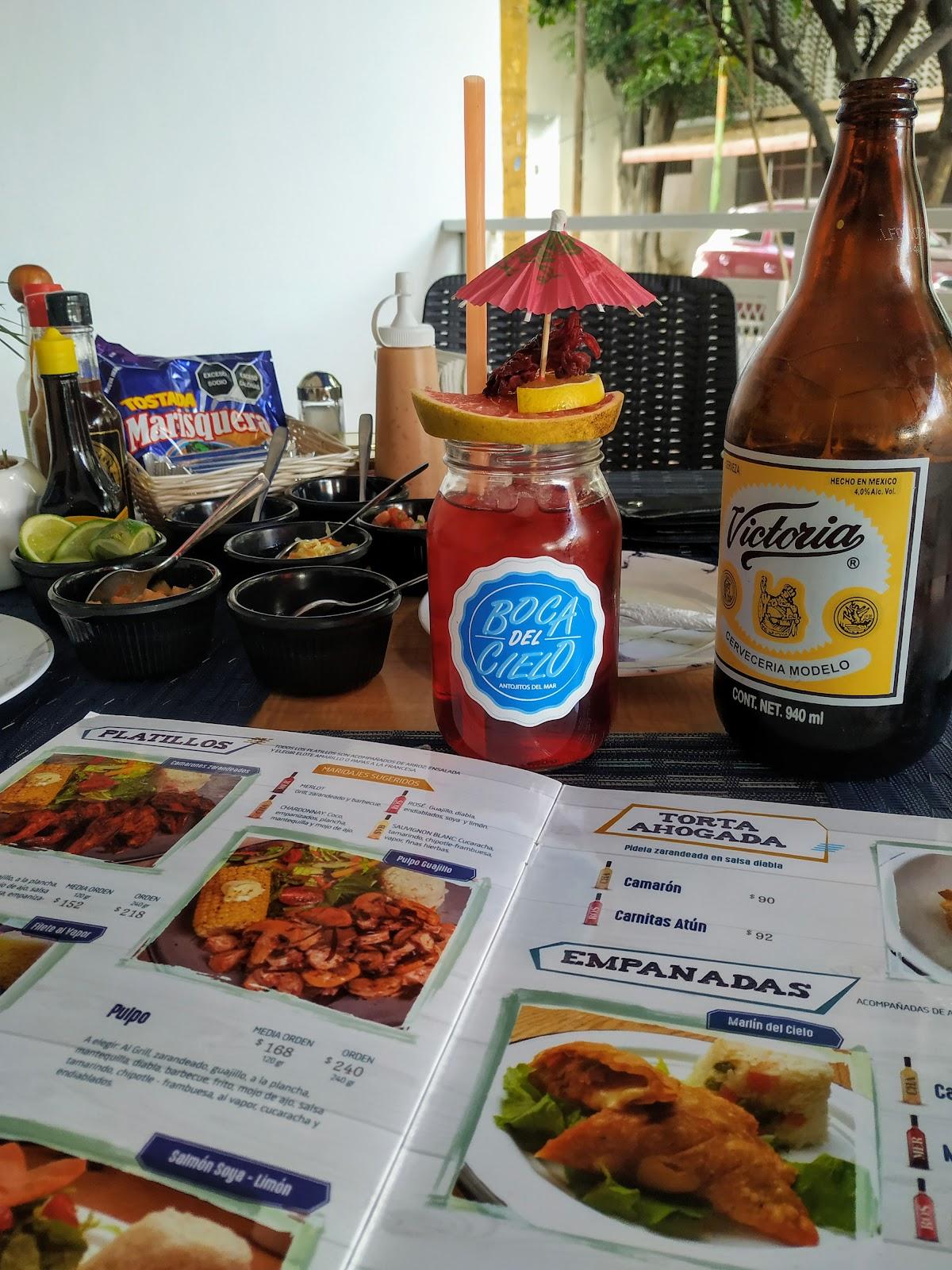 Carta del restaurante Boca del Cielo Justo Sierra, Guadalajara