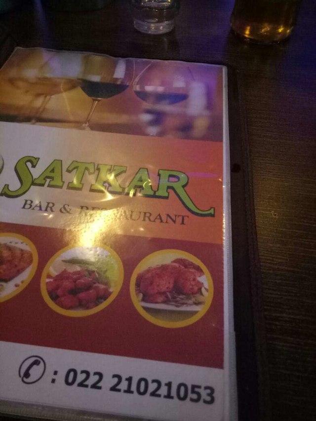Menu at Satkar Restaurant Bar, Mumbai, Shop no1
