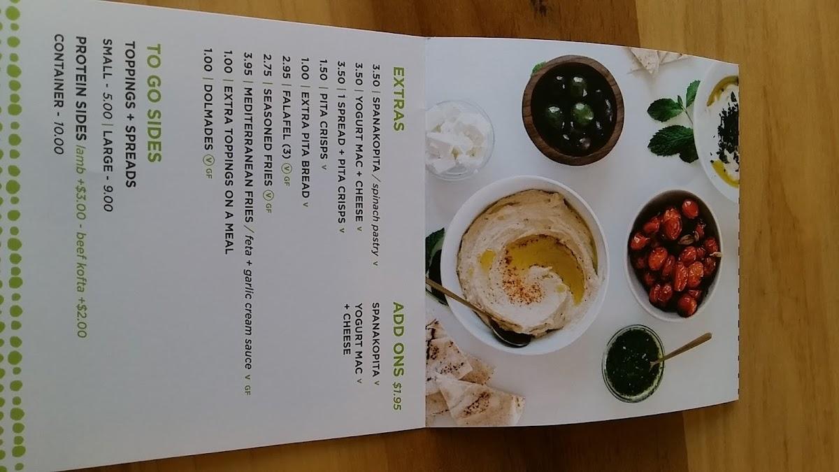 Menu at Yamas Mediterranean Street Food restaurant, Winston-Salem, 624 ...
