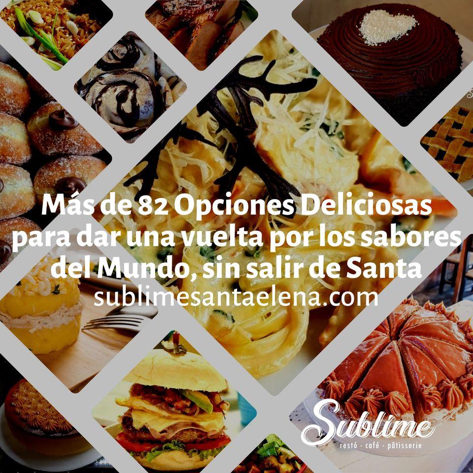 Menu at SUBLIME Santa Elena restaurant, Santa Elena