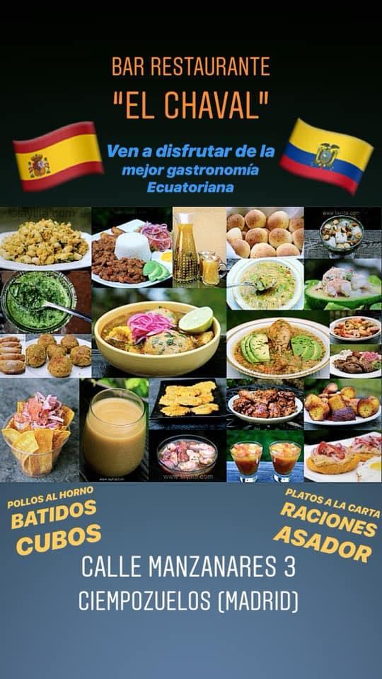 Menu at El Chaval restaurant, Ciempozuelos