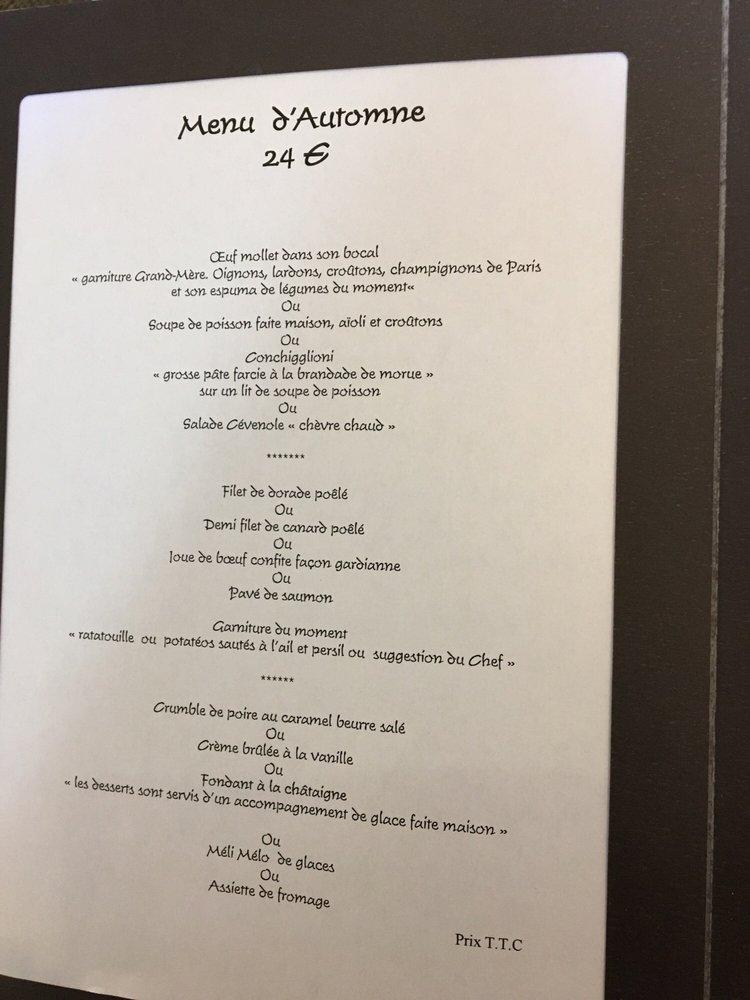 Menu au Le Duo restaurant, Alès