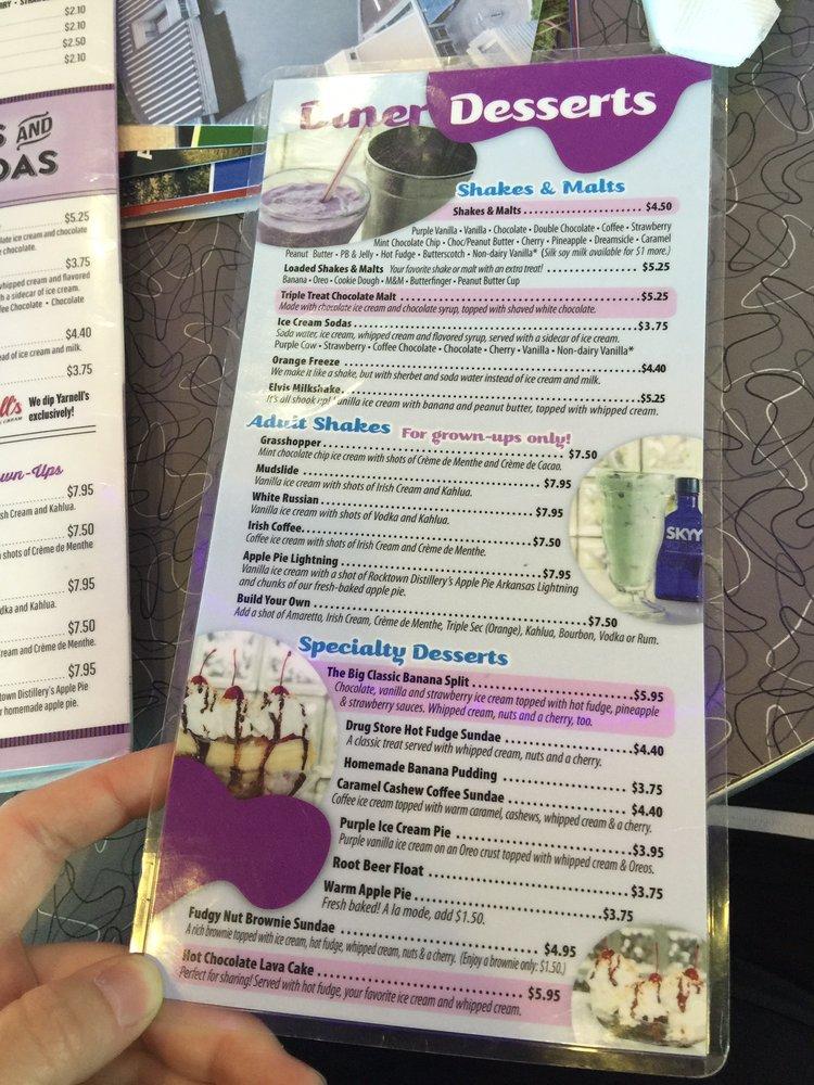 Menu at The Purple Cow Restaurant, Hot Springs