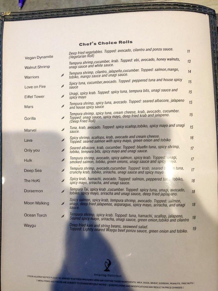 Menu at Hoki Korean BBQ & Japanese Cuisine, Modesto