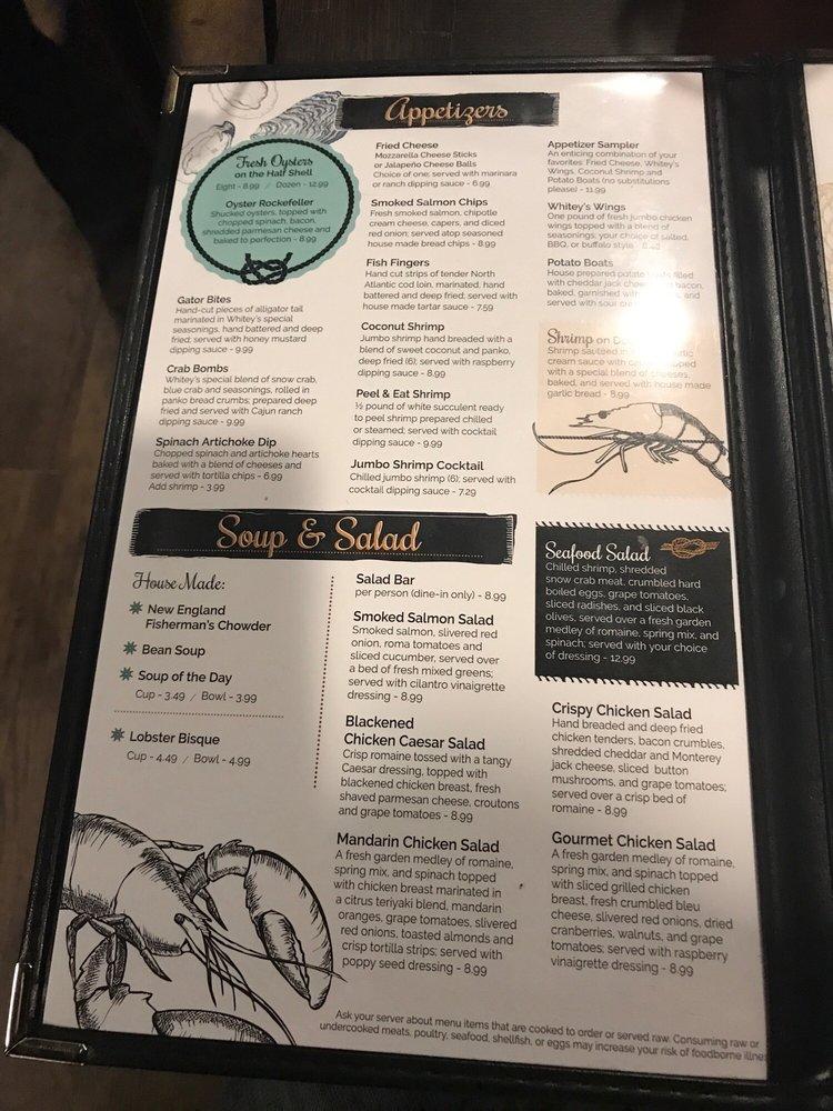 Menu at Whitey's Restaurant & Take Out, Davison