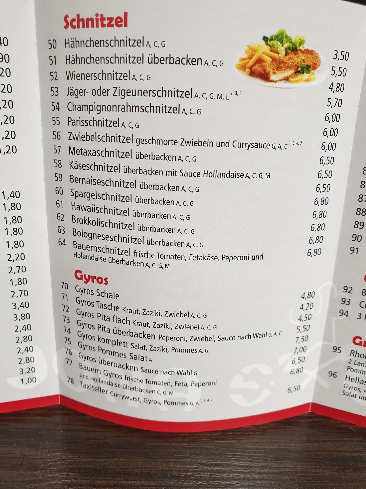 Speisekarte von Jonas Grill restaurant, Iserlohn